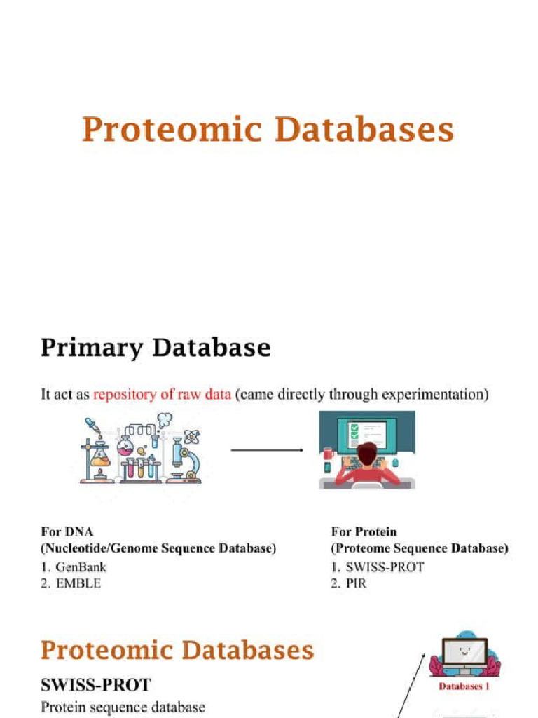 Proteomic Databases | PDF