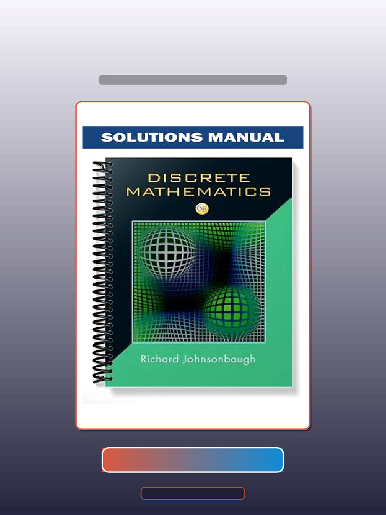 Discrete Mathematics 6th Edition by Richard Johnsonbaugh Full Version ...