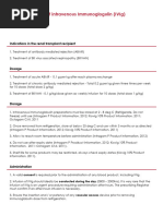 IVIg Administration Guidelines at RCH | PDF | Intravenous Therapy ...
