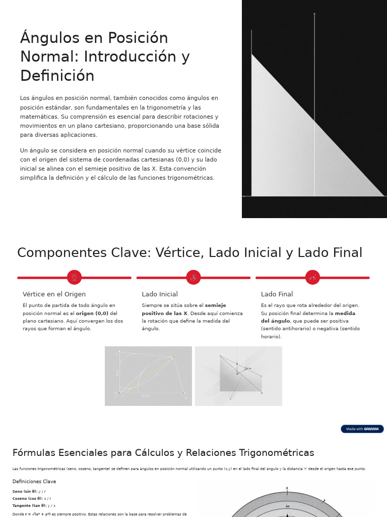 Angulos en Posicion Normal Introduccion y Definicion | PDF | Ángulo ...