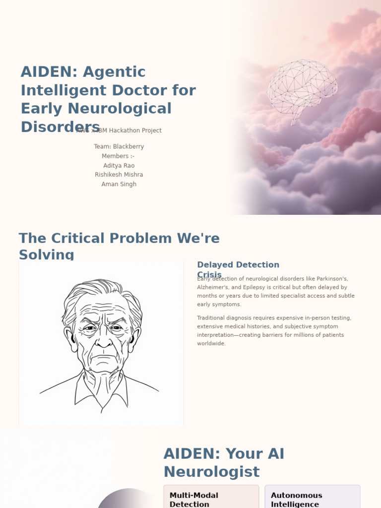 AIDEN Agentic Intelligent Doctor For Early Neurological Disorders | PDF ...