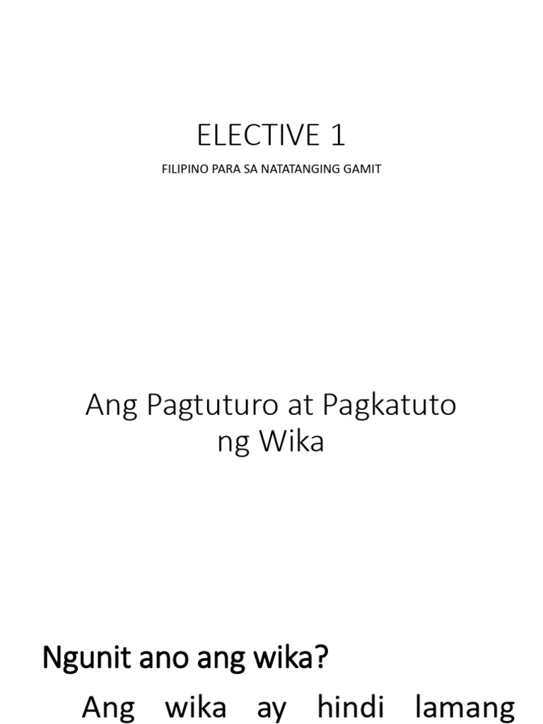 ELECTIVE 1 Week 3 8 | PDF
