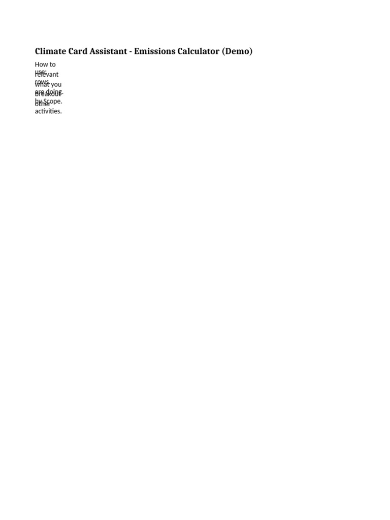 Scope 3 Emissions Calculator Guide | PDF | Emission Intensity ...