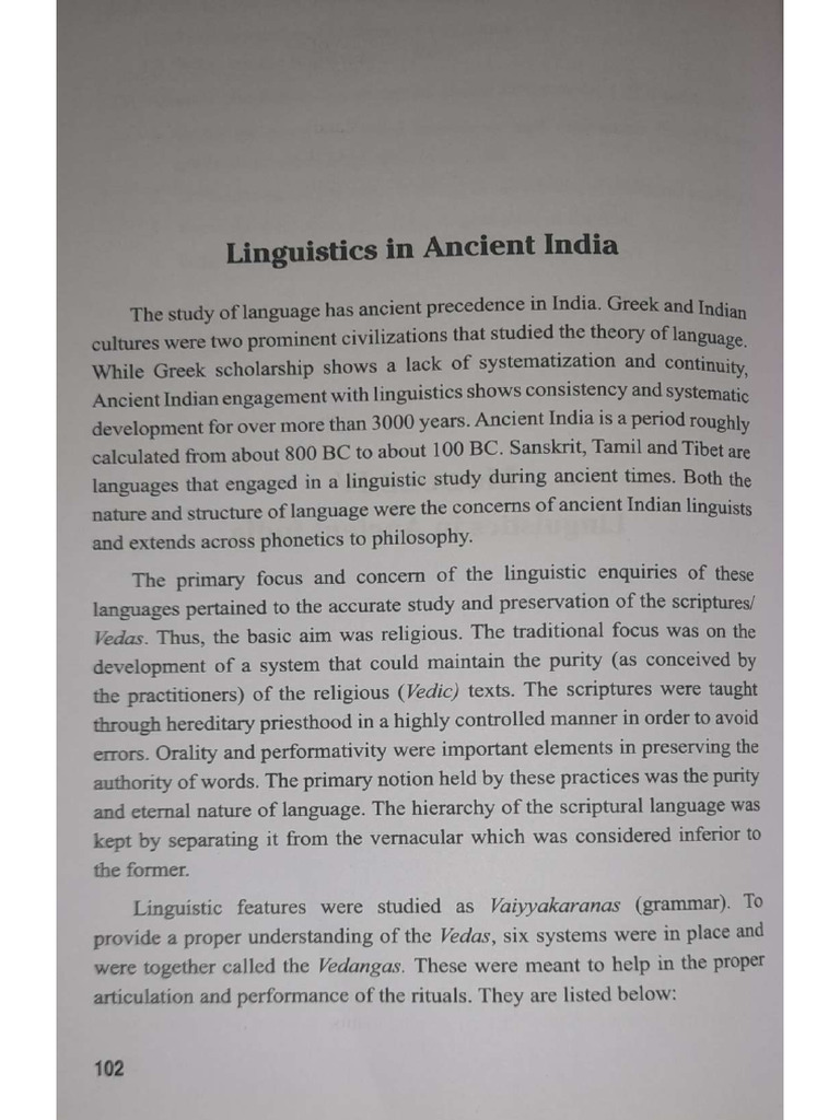 Linguistics in Ancient India | PDF