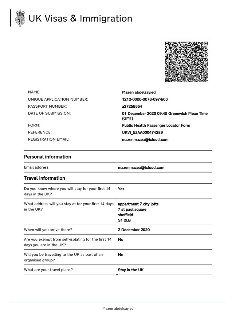 UK Visas & Immigration: Personal Information | PDF | Travel Visa | Passport