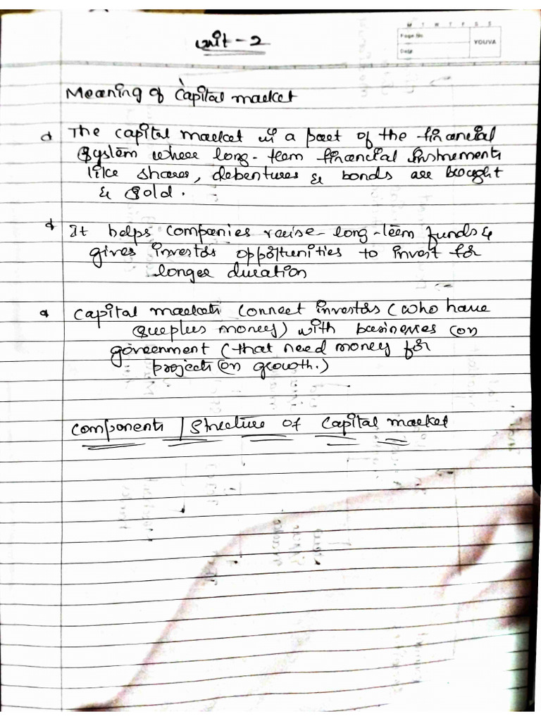 Unit - 2 - Capital Market | PDF