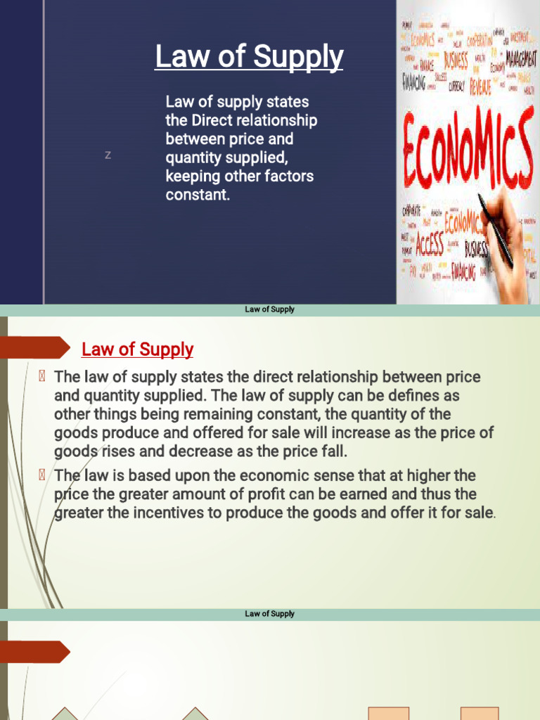 Law of Supply | PDF