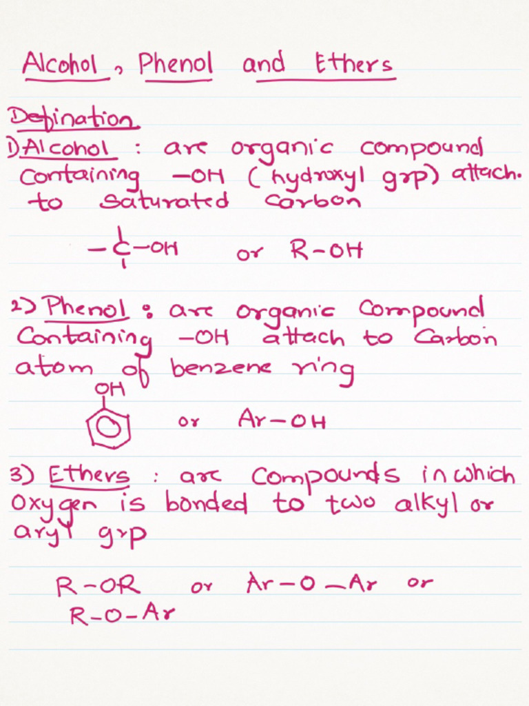 Alcohol, Phenol Ether-1 | PDF