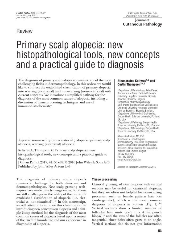 Scalp Alopecia Diagnosis Guide | PDF | Hair Loss | Scar
