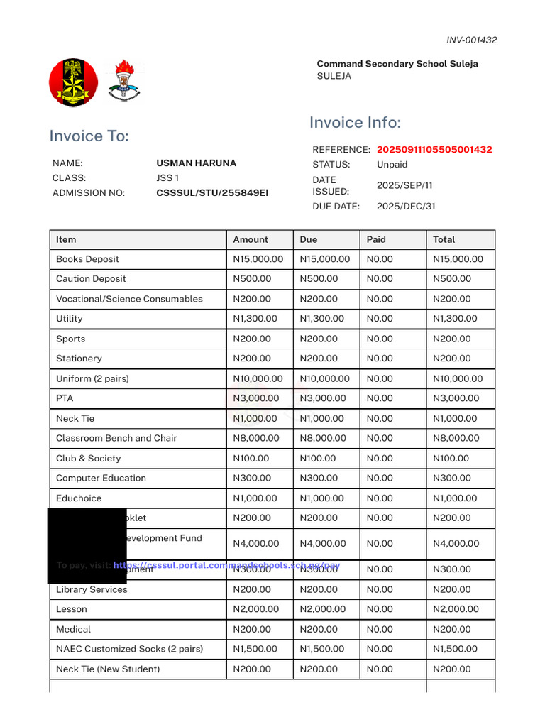 Command Schools Invoice-5 | PDF