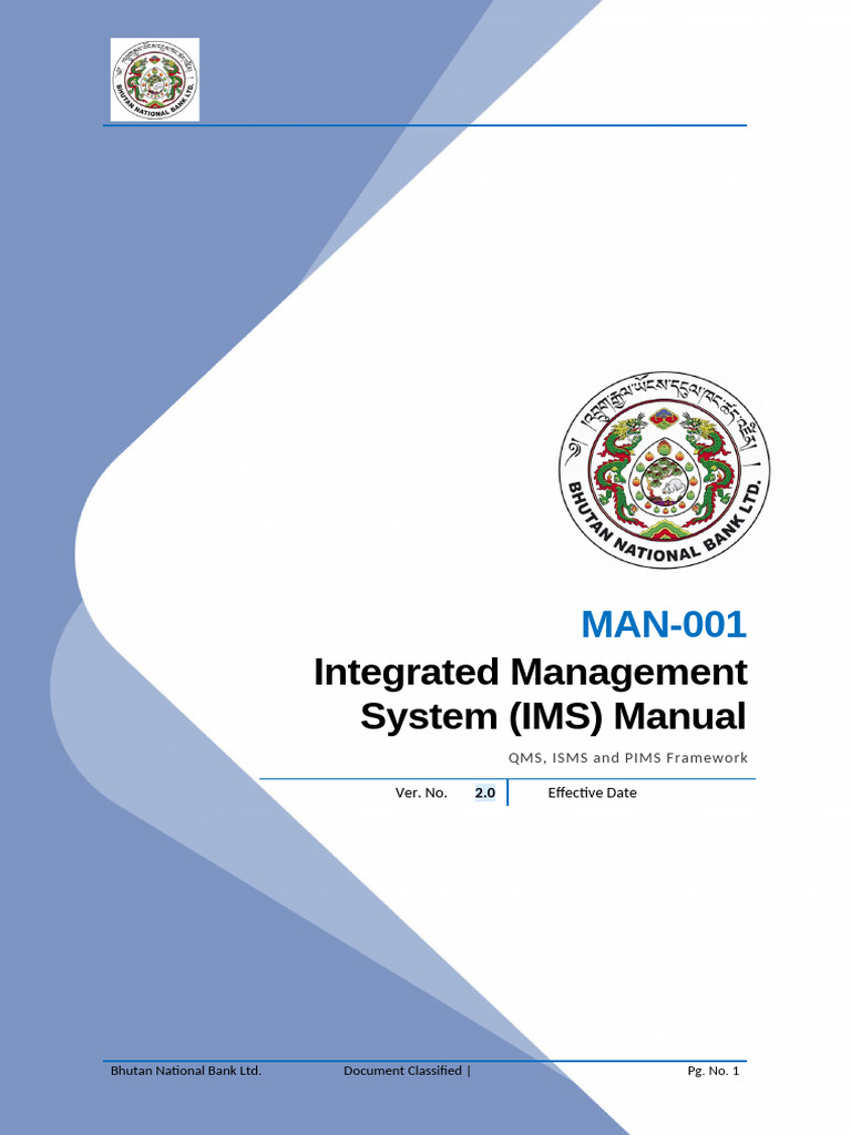 BNB Man 001 Ims Manual Qms Isms Pims V 2.0 | PDF | Audit | Risk