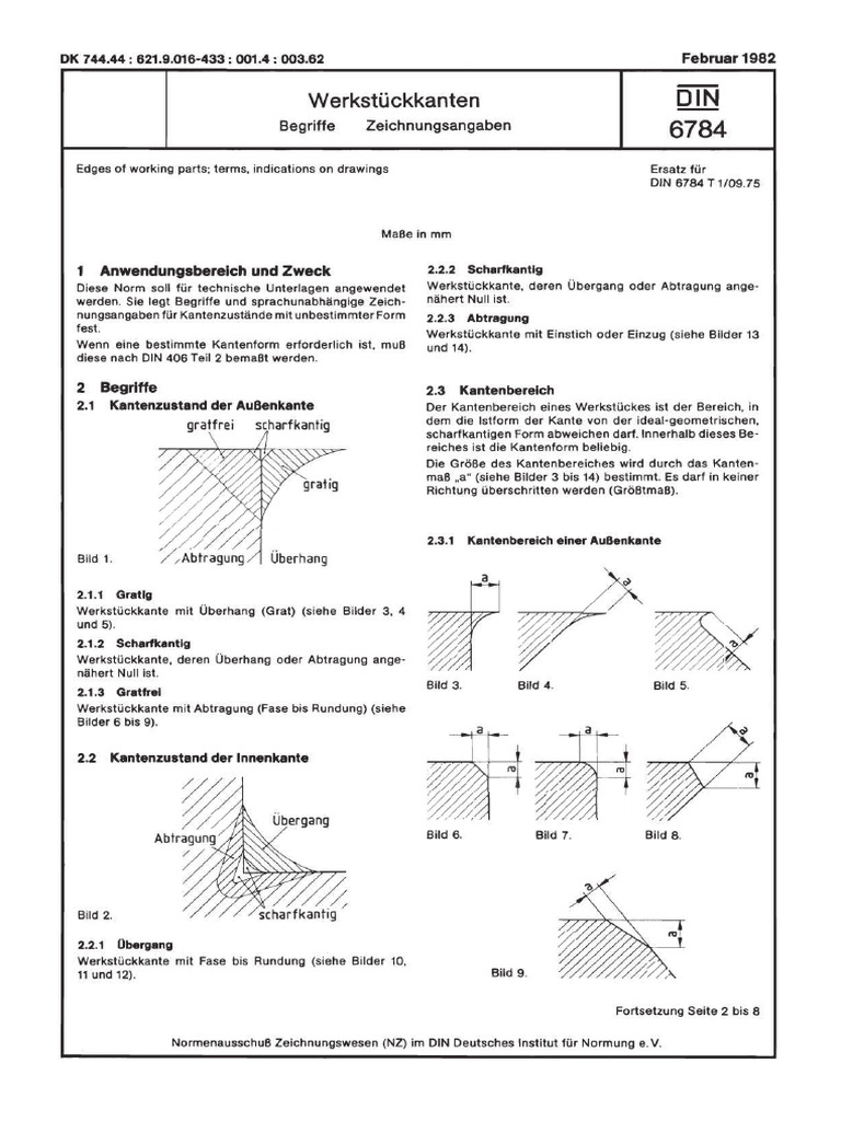 Din 6784 1982-02 | PDF