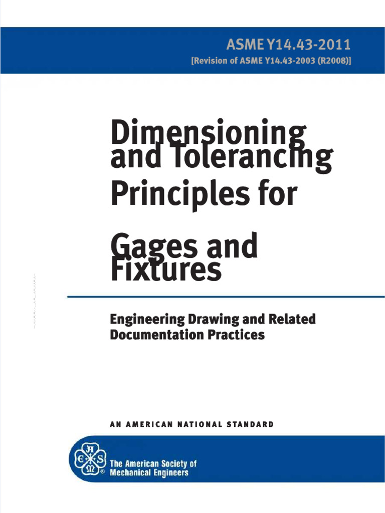 Asme Y1443 2018 Dimensioning Amp Tolerancing Principles For Gages Amp ...