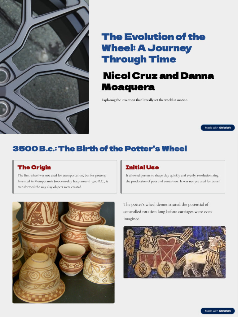 Evolution of the Wheel Through History | PDF | Wheel | Tire
