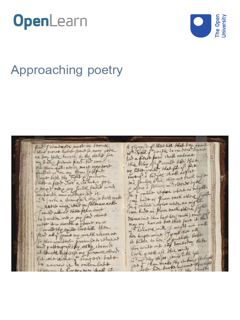 Approaching Poetry Printable | PDF | Metre (Poetry) | Poetry