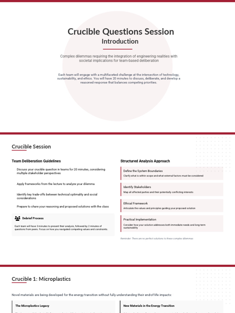 Crucible Questions on Tech and Ethics | PDF | Climate Change Mitigation ...