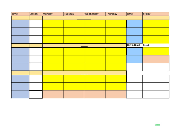 1N Ramadan Timetable | PDF