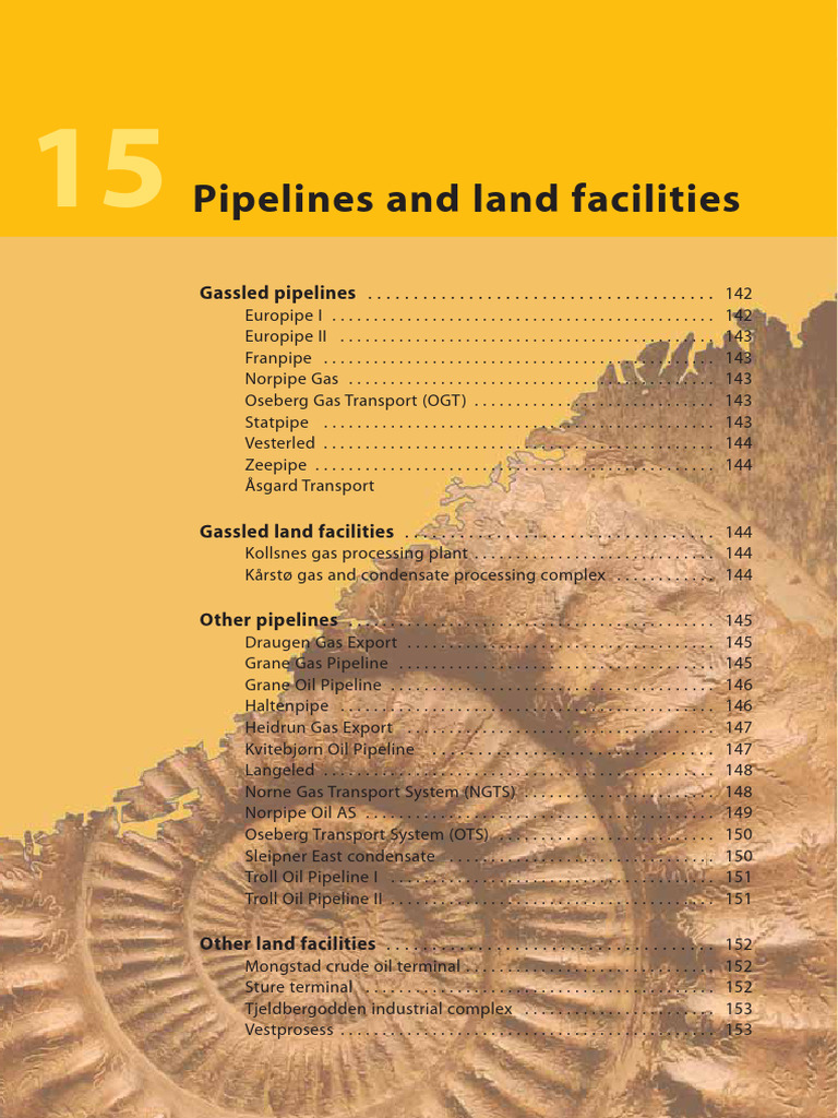 Overview of Norwegian Gas Pipelines | PDF | Chemical Process ...