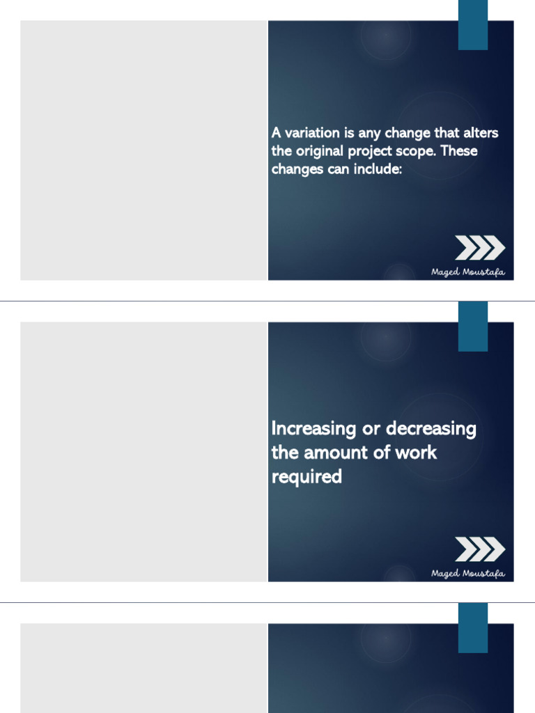 Reasons For Variation Orders | PDF