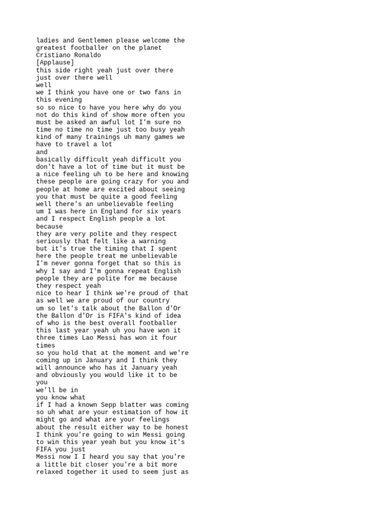 (English (Auto-Generated) ) Cristiano Ronaldo Didn't Want To End His ...