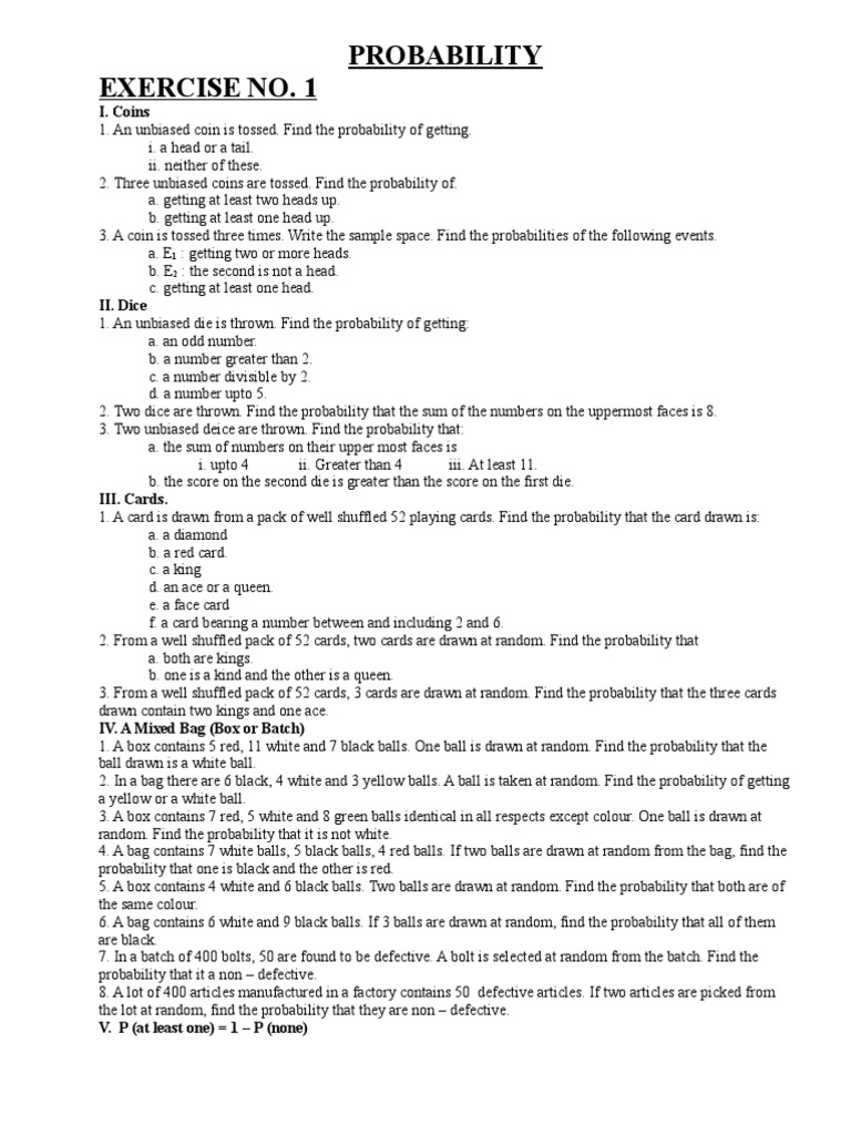 Probabilities | Download Free PDF | Odds | Probability