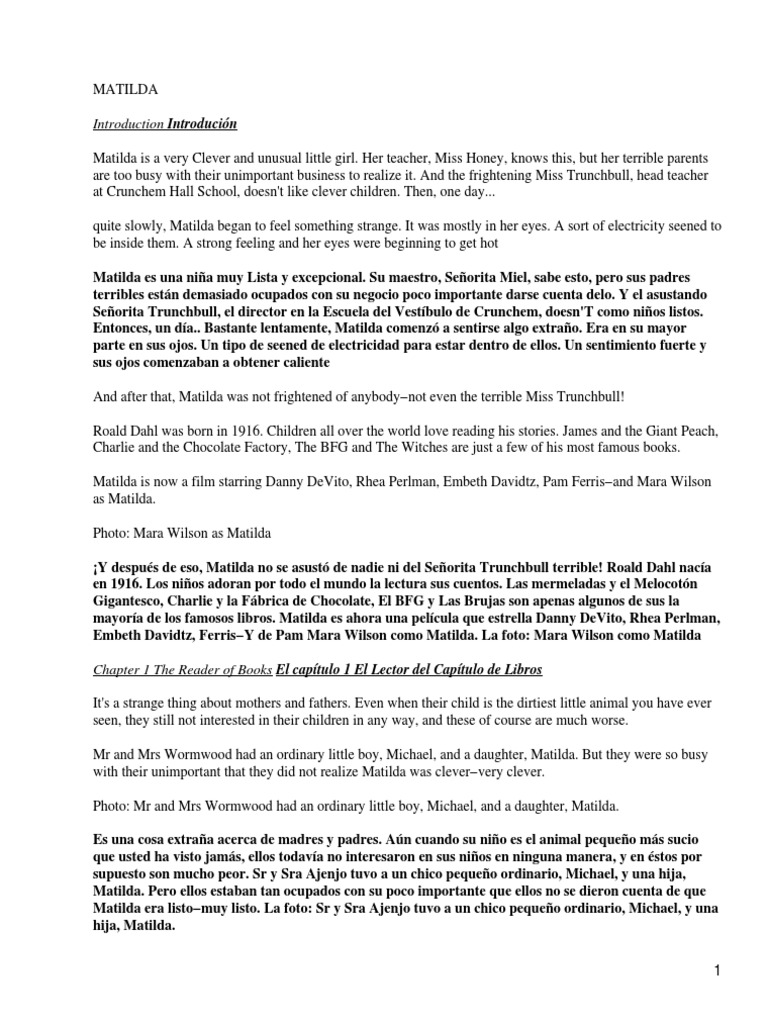 Matilda | PDF | British Novels Adapted Into Films | British Children's ...