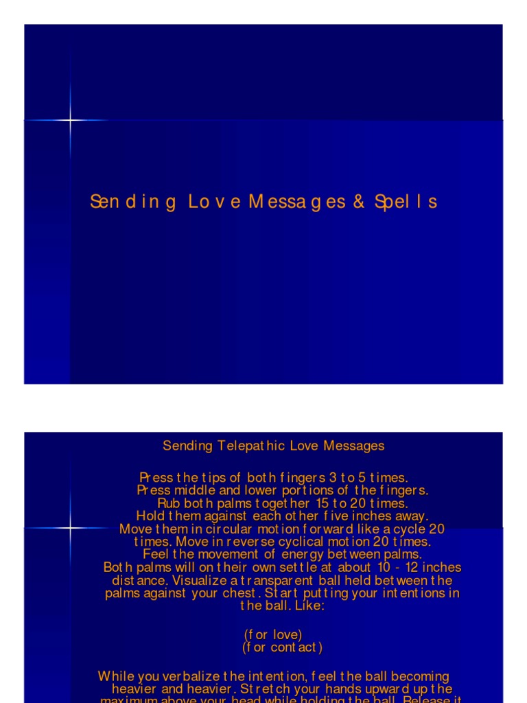 Sending Love Messages & Spells | PDF | Candle