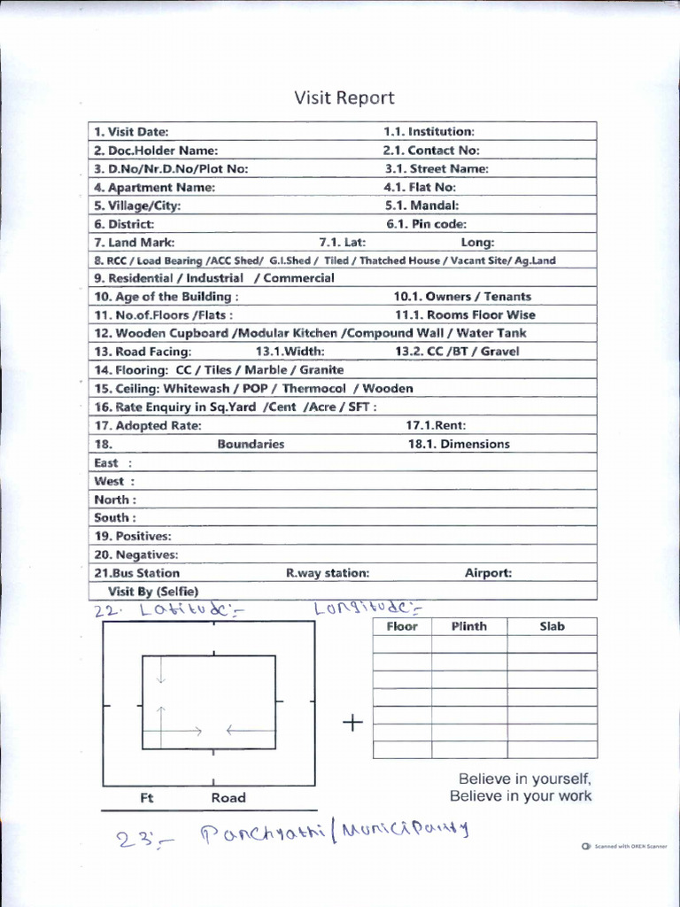 Visit Sheet | PDF
