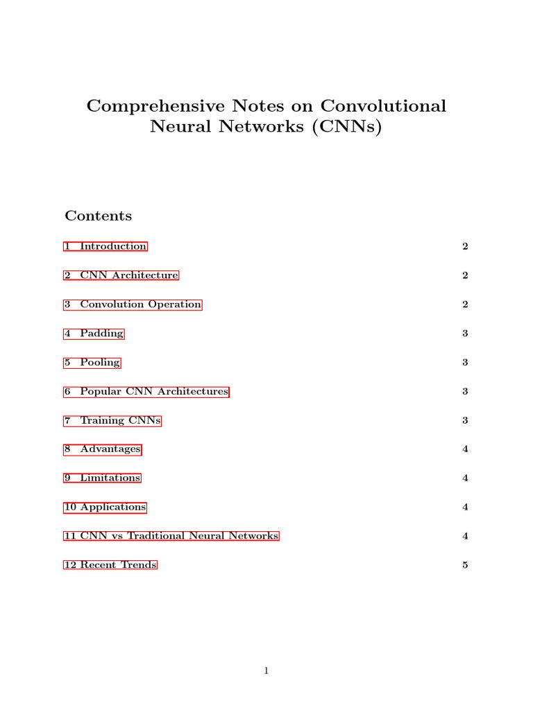 Comprehensive CNN Notes and Insights | PDF | Machine Learning | Applied ...