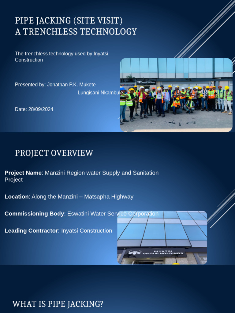 Pipe Jacking (Site Visit) | PDF
