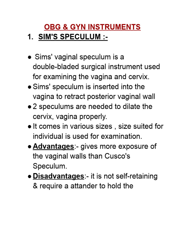 Obg & Gyn Instruments | PDF | Uterus | Childbirth