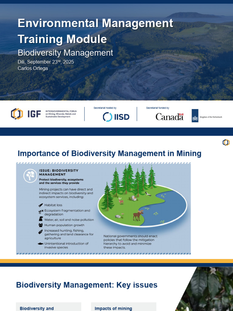 Biodiversity Management in Mining Practices | PDF | Biodiversity ...