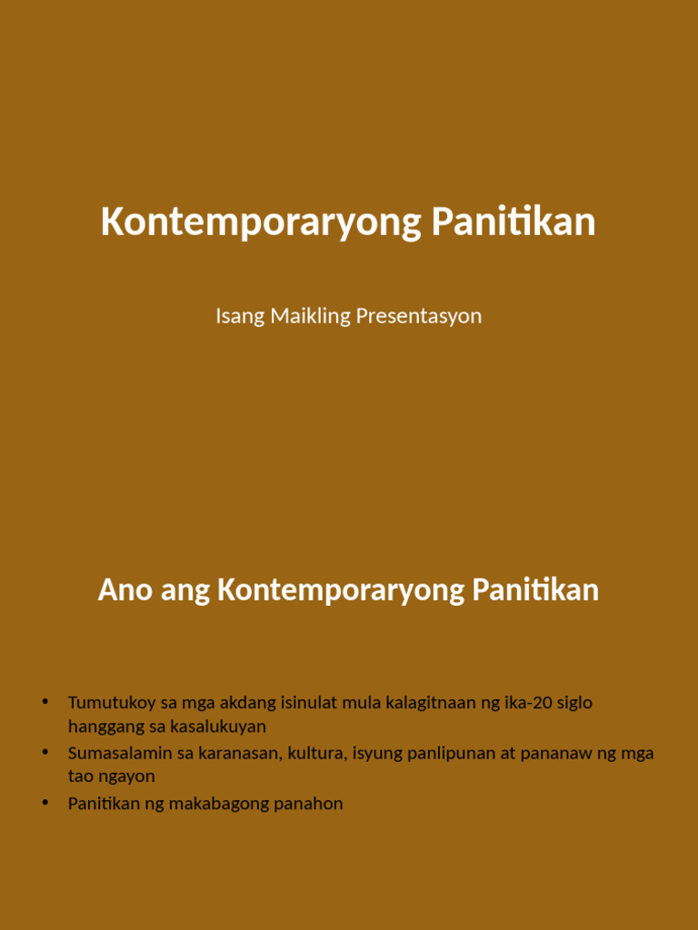 Kontemporaryong Panitikan Gradient Theme | PDF