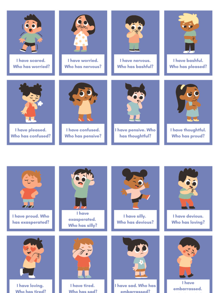 I Have, Who Has Emotions SEL Game | PDF