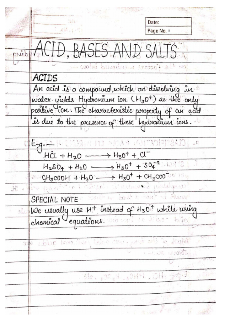 Acid Base and Salt - 1 | PDF