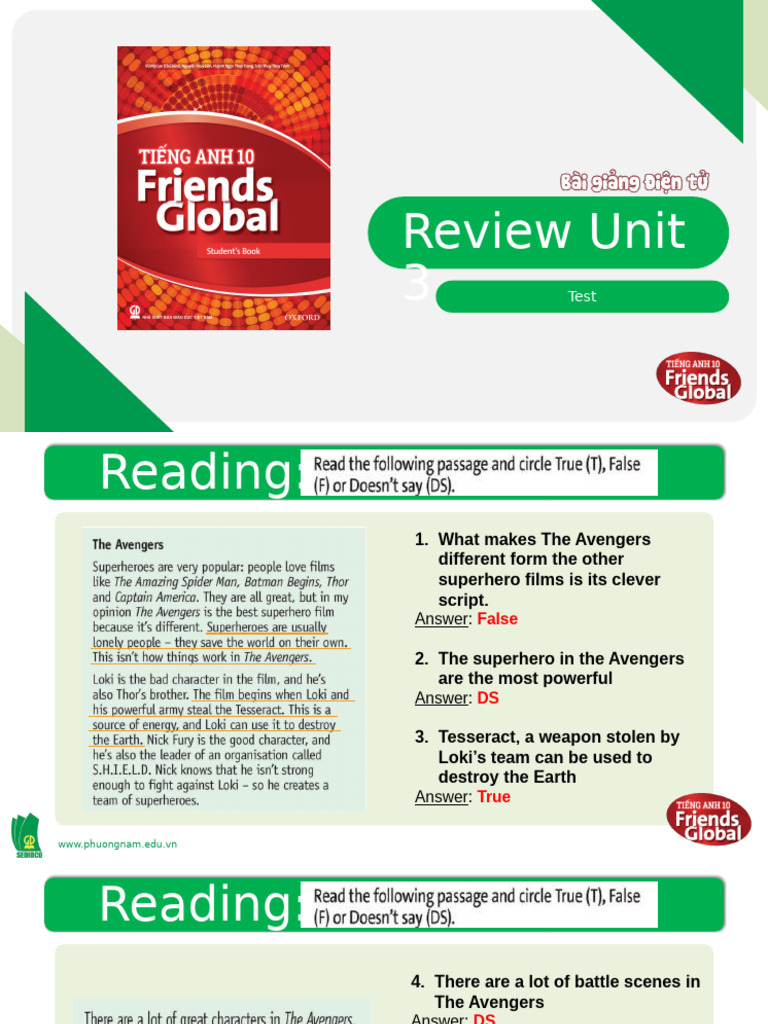 Avengers Unit 3 Test Review Guide | PDF
