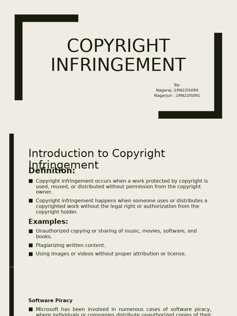Copyright Infringement | PDF | Copyright Infringement | Copyright