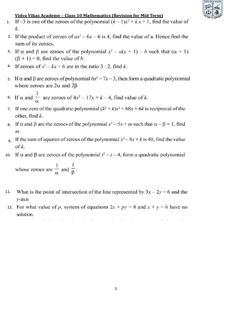 AY 2025 26 ( Revision for Mid Term) (1) | PDF