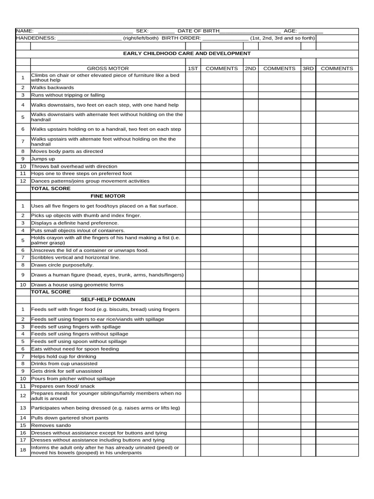 Eccd Checklist | PDF | Linguistics