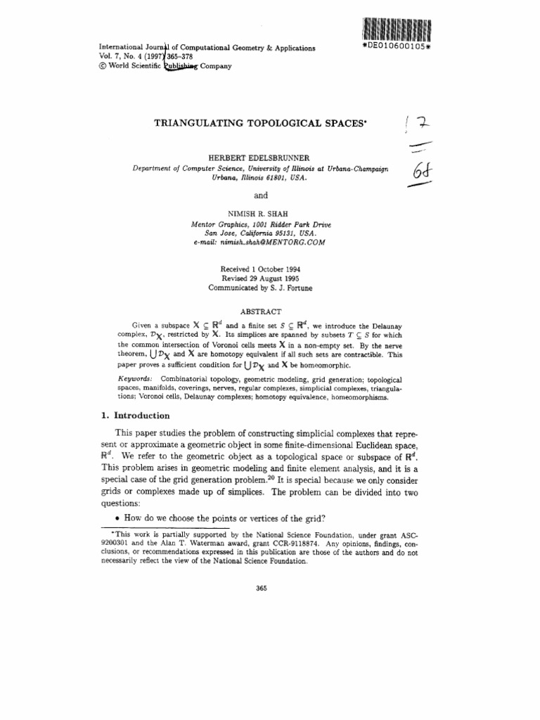 Triangulating Topological Spaces | PDF