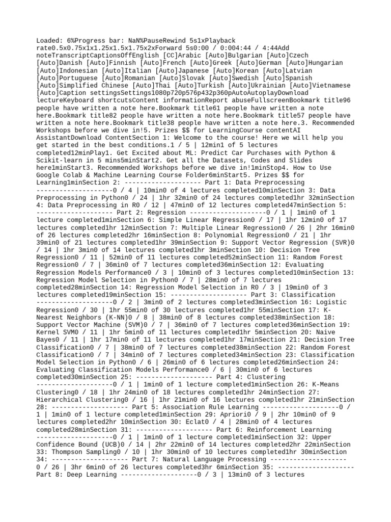 Course - Machine Learning A-Z - AI, Python & R ChatGPT Prize (2025) | PDF | Support Vector ...