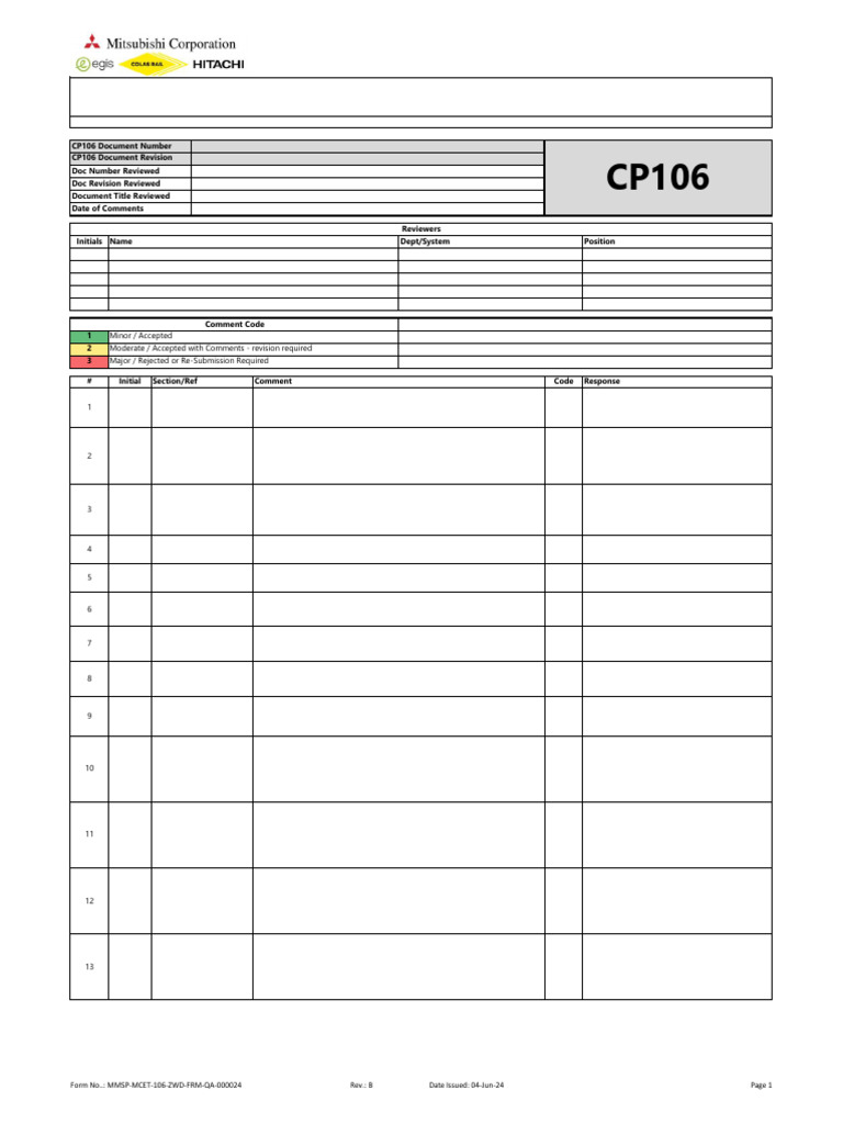 Appendix G - Document Review Sheet | PDF