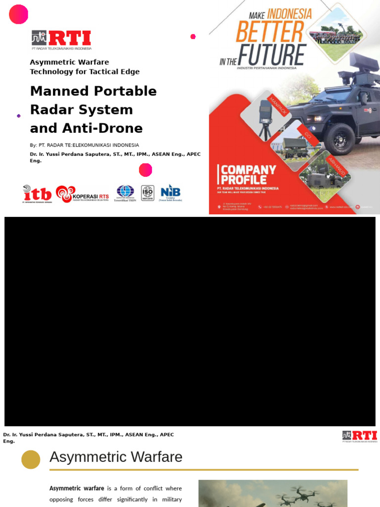 Manned Portable Radar System and Anti Drone PT. RTI - Indo Defence 2024 ...