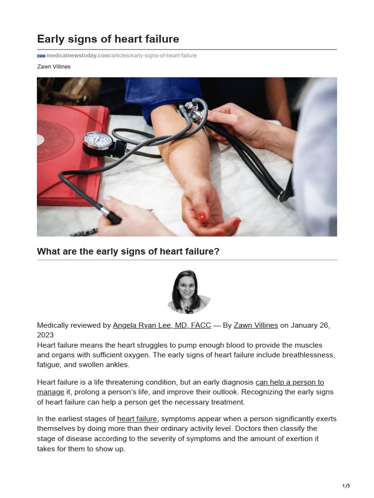 Early Signs of Heart Failure | PDF | Heart Failure | Heart