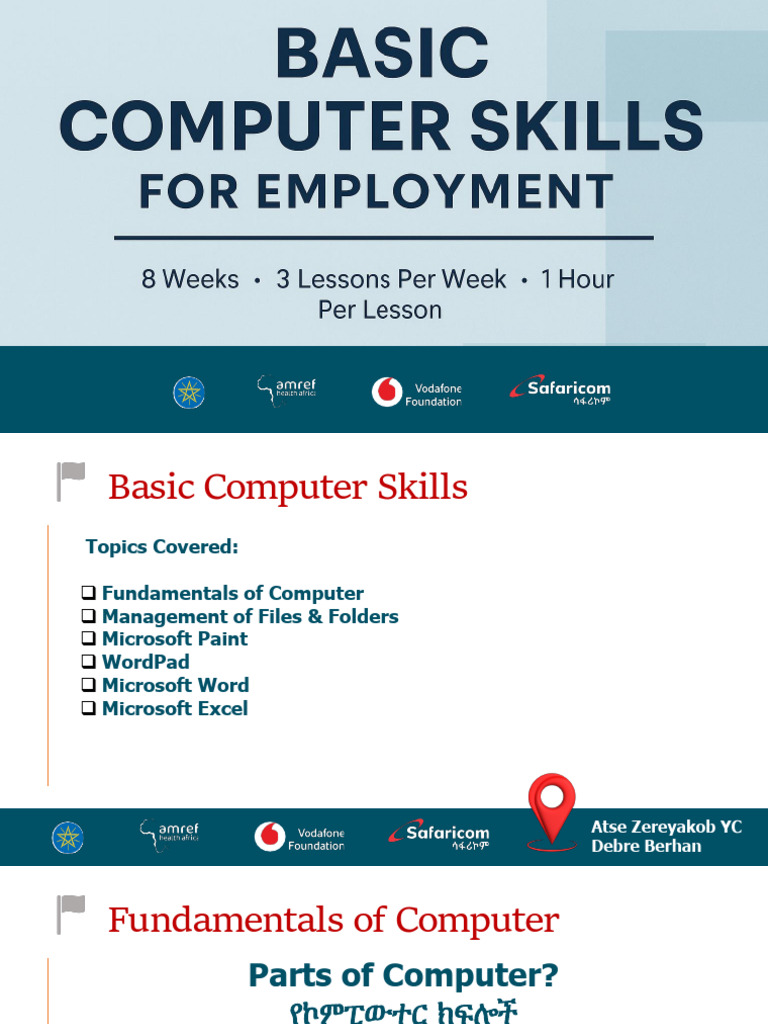 Basic Computer Skills - Parts of Computer | PDF | Computer Hardware | Input/Output