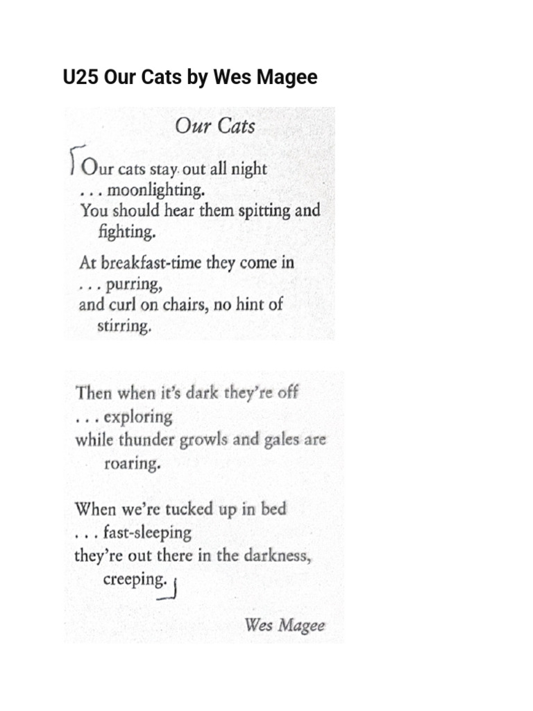 U25 Our Cats by Wes Magee | PDF
