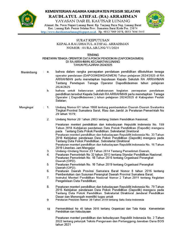 CONTOH SK OPERATOR SEKOLAH (1) 11zon | PDF
