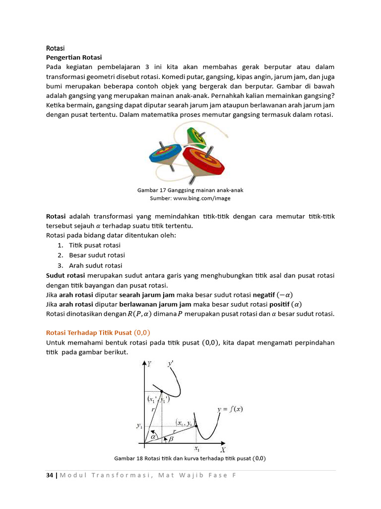 Memahami Rotasi dalam Geometri | PDF