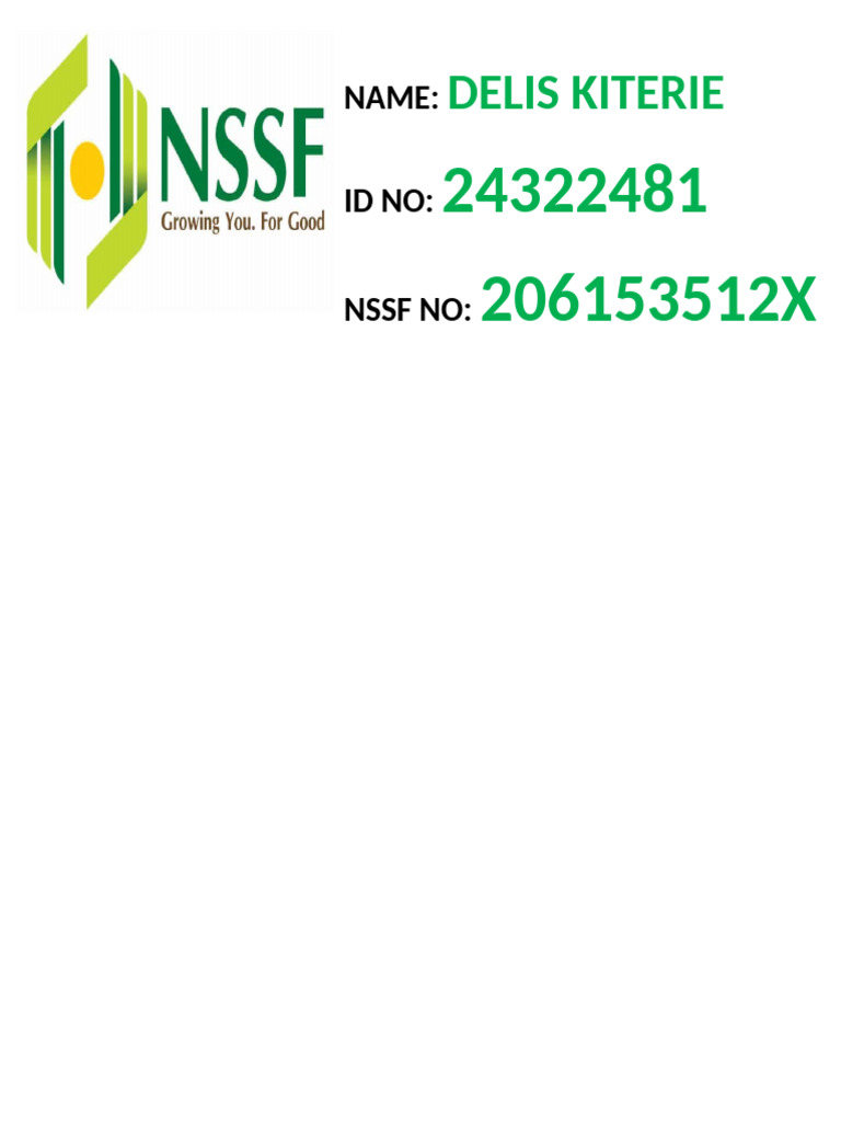 NSSF | PDF