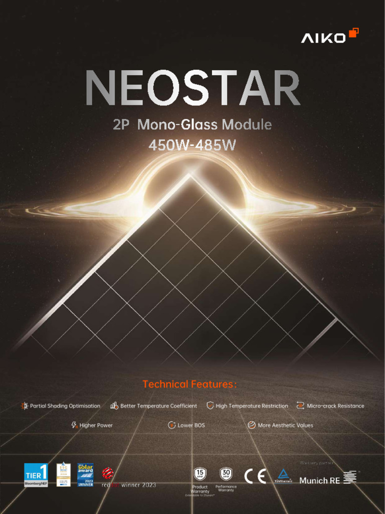 Aiko Neostar 2p Axxx Mah54mw Modulo Fotovoltaico Monocristallino 450 ...